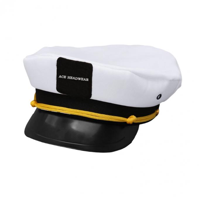 Promotional White Sailor Captain Hat , Blank Captains Hat Personalized Promotional White Sailor Captain Hat , Blank Captains Hat Personalized