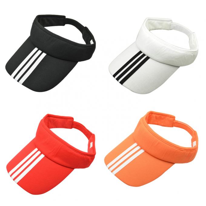 100% Polyester Sun Visors , Colorful Unisex Sun Shade Visor Hat OEM Logo