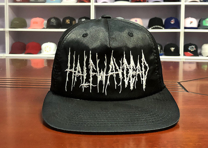 Customized Design black embroidery the beat of music logo Sports ...