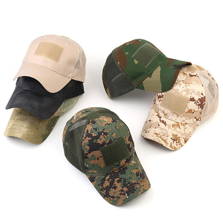 Tactical Embroidery Patch Trucker Cap Operator with USA Flag Camouflage ...