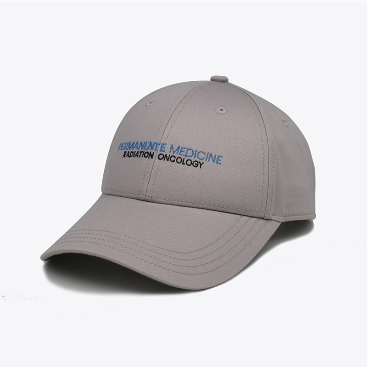 White Cotton 6 Panel Baseball Cap Reinforced Seams With Custom ...