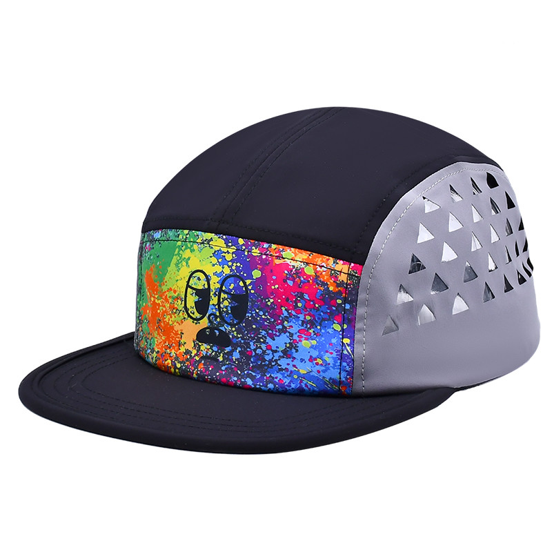 Contrast Stitching Camper Cap With Sports Mesh Sweatband For Outdoor ...