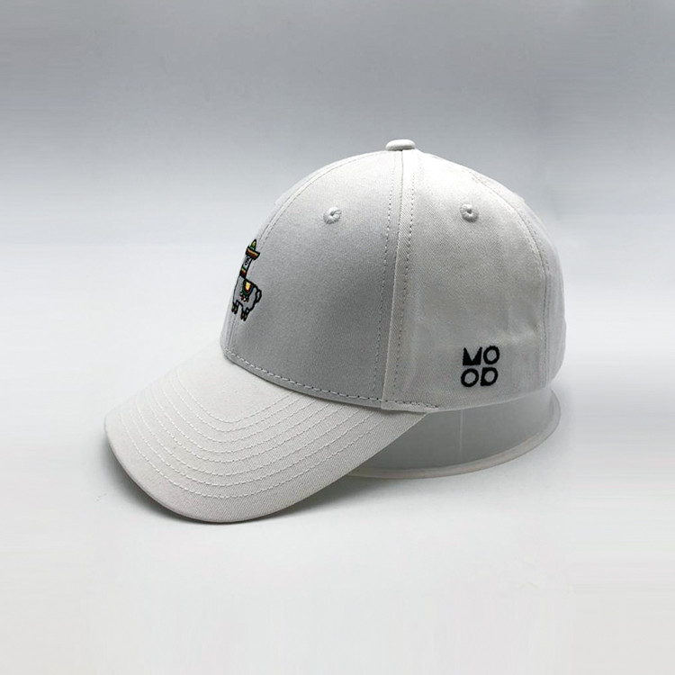 Embroidered Cotton 6 Panel Baseball Cap With Unstructured Shape And ...