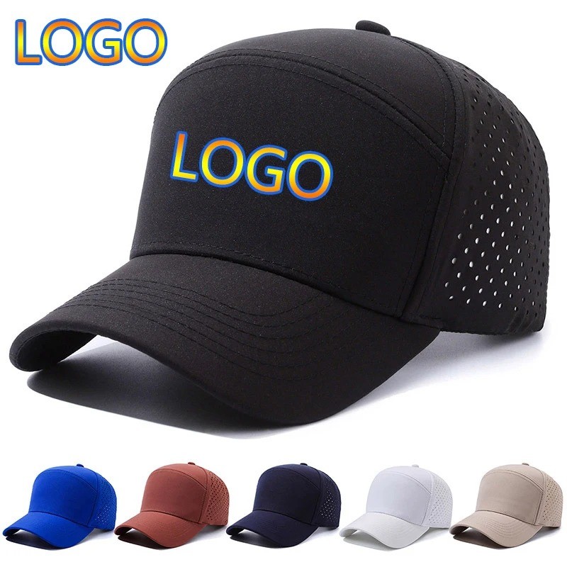 Custom Logo Laser Cut Hole Baseball Cap Perforated Waterproof Sports ...