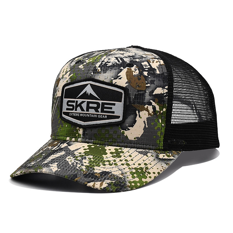 Custom Logo Mesh Back Trucker Hat Wholesale 6 Panel Camouflage Trucker ...