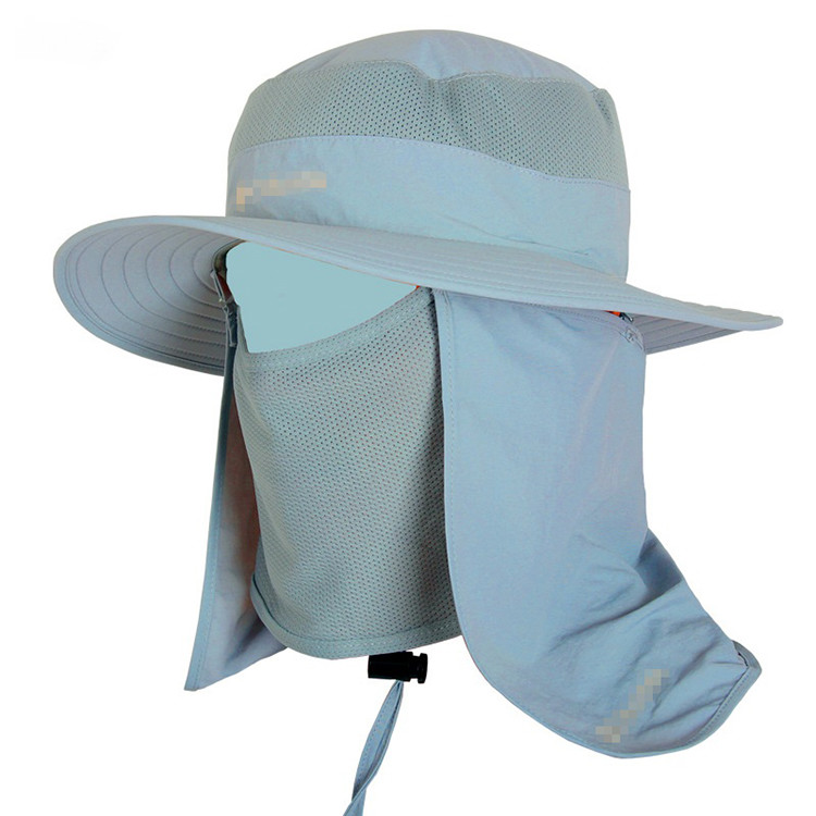 Customized Sun Protection Cap With String / Mens Sun Hat With Neck ...